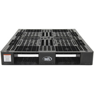 48"W x 40"L x 6"H 4000lb Load Plastic Black 4 Fork Entries Pallet ...