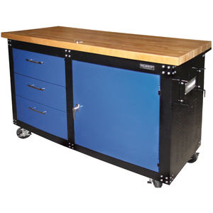 26" x 60" x 38-1/2" Heavy Duty Steel/Wood 3 Drawer EquipRite® Workbench ...