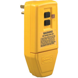 125V 15A Yellow Straight Blade - Manual GFCI Plug | Fastenal