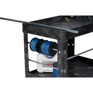43-7/8"L x 25"W x 32-3/4"H w/5" Casters Black 500lb-WLL 2 Shelf Cart w ...