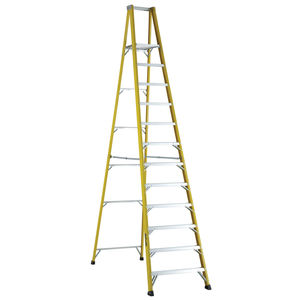 12' Type 1A 300lb Capacity 12-Step Yellow Fiberglass Rock River ...