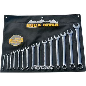 15Pc 12 Point SAE Polished Finish Long Pattern Rock River® Combination ...