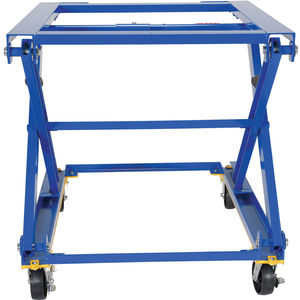 1500lb-WLL Welded Steel Adjustable Height Pallet Stand w/ Caster Kit ...