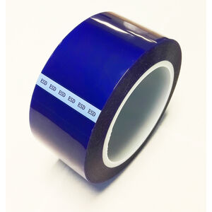 ESD Tape 25 mm" x 72Yds Blue Polyester Film with Silicone Adhesive 3" Core