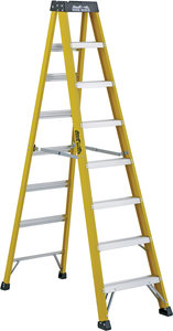 8' Type 1A 300lb Capacity 7-Step Fiberglass Rock River® Step Ladder ...