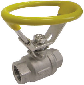 1" NPT Stainless Steel Full Port Ball Valve w/ Stainless Steel Lock ...
