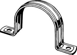 3 Inch Galvanized 2 Hole Strap